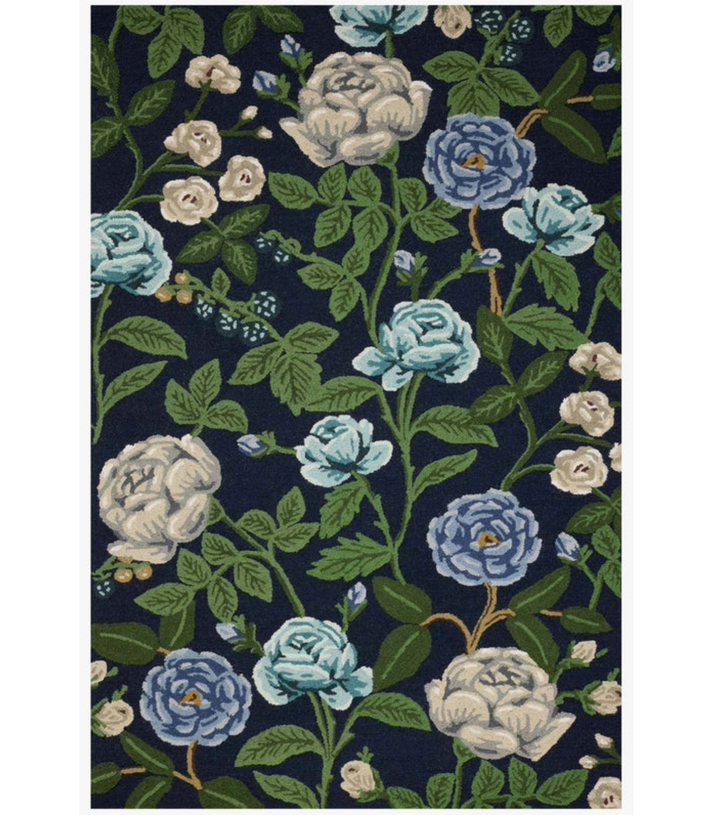 Alfombra Highgrove 02 Navy Rifle Paper Co. × Loloi (110X170) – Perle&Perle